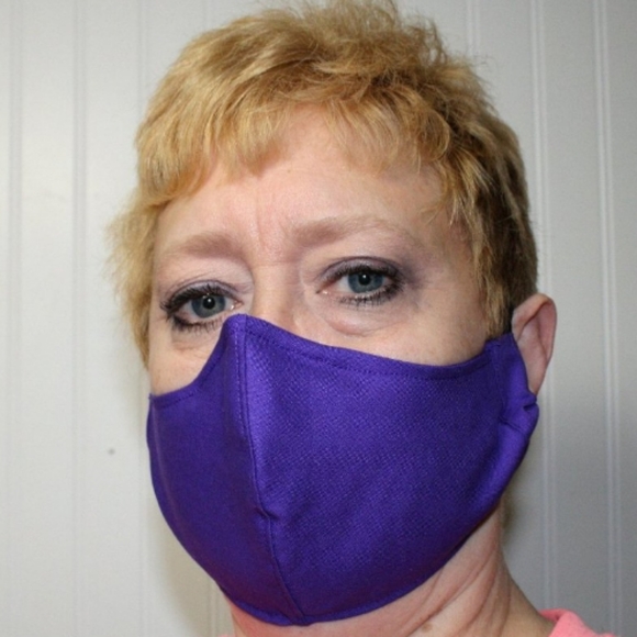 Hand Crafted | Accessories | Handmade Purple Cotton Fabric Face Mask ...